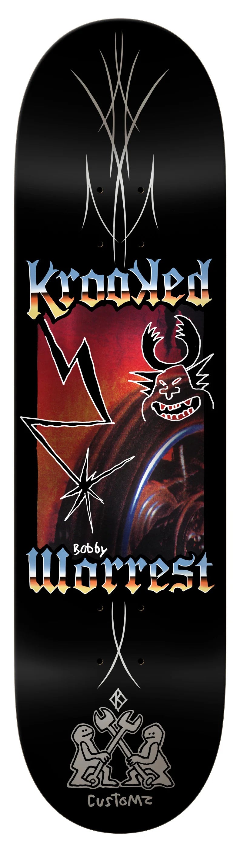 Krooked Worrest Chrome Zone: 8.3 TWIN TAIL SLICK | Rose Street Skateshop